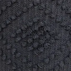 NORTHLIGHT Woven Cotton Textured Round Pouf14"