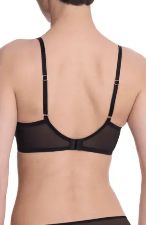 Natori Flora Unlined Lace Balconette Underwire Bra - Black