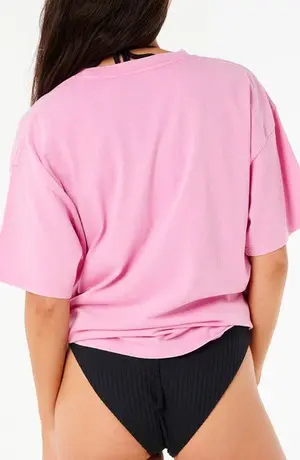 Rip Curl Vedra Heritage Logo T-shirt - Pink