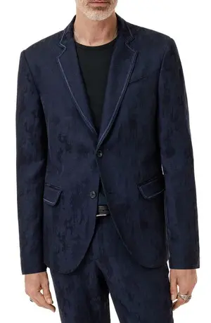John Varvatos Jacquard Viscose Linen Sport Coat - Night Sky