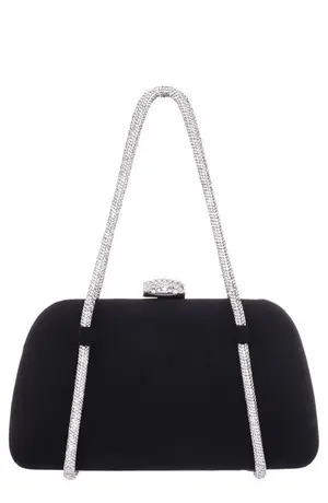 Nina Camara Frame Clutch - Black