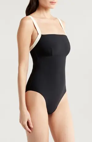 Bondi Born Hana Colorblock One-piece Swimsuit - Black Contrast