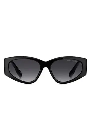Marc Jacobs 56mm Cat Eye Sunglasses Black