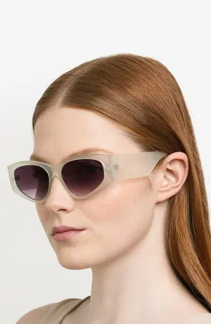 Marc Jacobs 56mm Cat Eye Sunglasses - Matte Crystal