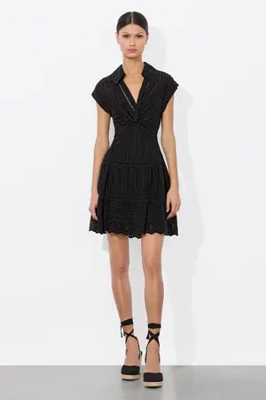 Alice + Olivia Mila Eyelet Mini Dress