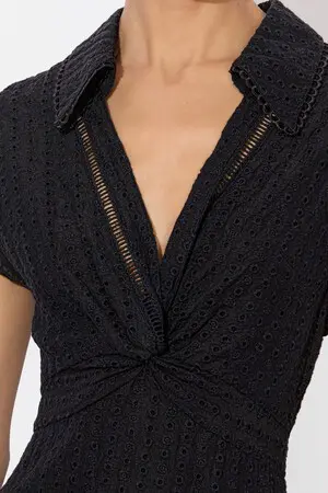 Alice + Olivia Mila Eyelet Mini Dress