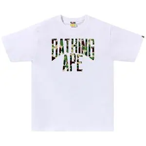 A BATHING APE Abc Camo Nyc Logo Tee /green - White