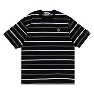A BATHING APE Ape Head Striped Tee