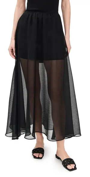 Enza Costa Japanese Yoryu Chiffon Skirt