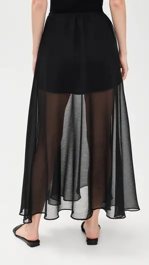 Enza Costa Japanese Yoryu Chiffon Skirt