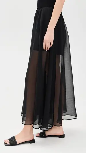 Enza Costa Japanese Yoryu Chiffon Skirt