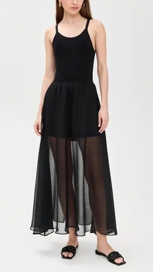 Enza Costa Japanese Yoryu Chiffon Skirt