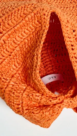 A.L.C. Simone Raffia Handheld Bag - Persimmon