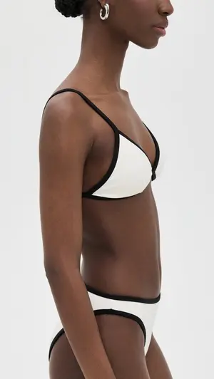 Good American Compression Perfect Fit Bikini Top - Cloud White