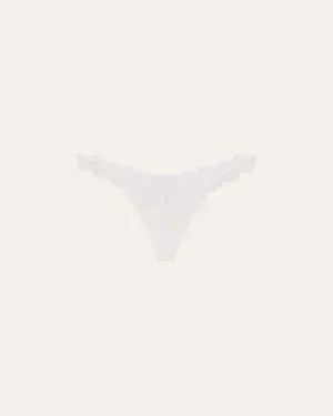 Lise Charmel Source Beaute Embroidered Tulle Thong - Blanc