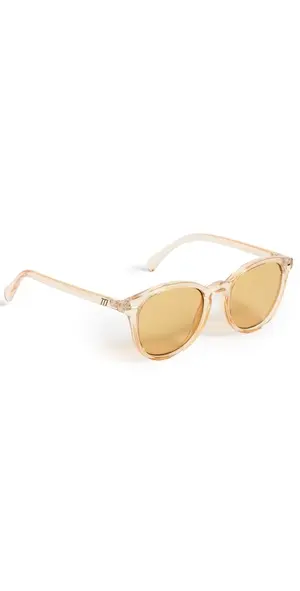 Le Specs Bandwagon Round Frame Sunglasses - Sand