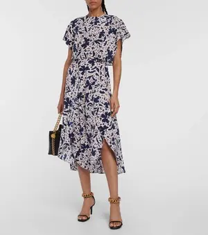 Stella McCartney Floral Silk Midi Dress - Multicoloured
