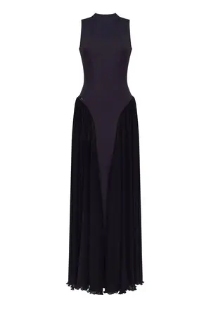 MILLA Sleeveless Maxi Dress With Mock Neckline
