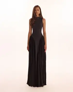 MILLA Sleeveless Maxi Dress With Mock Neckline