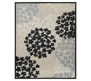 NOURISON HOME Home Hydrangea Print Indoor/outdoor 7'10'x9'10' Rug - One-color