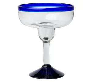 10 STRAWBERRY STREET Cobalt Rim Mexican Glass, Margarita - One-color