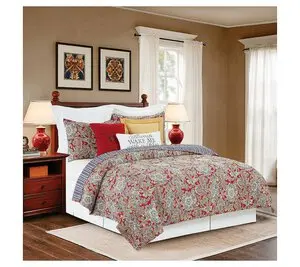 VALERIE PARR HILL Rhapsody Paisley 3-piece Full/queen Bed Quilt S Et Valerie - One-color