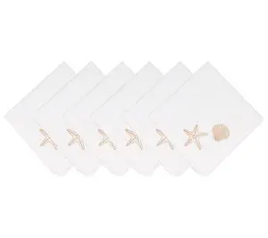 VALERIE PARR HILL Sandy Coast Napkin Set Of 6 Valerie - One-color