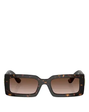Dolce & Gabbana Rectangular Sunglasses, 53mm - Havana/brown Gradient