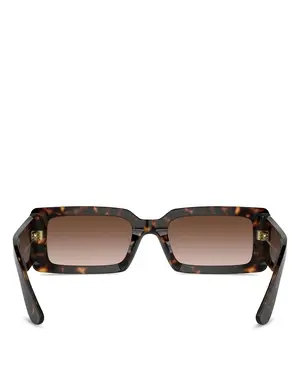 Dolce & Gabbana Rectangular Sunglasses, 53mm - Havana/brown Gradient