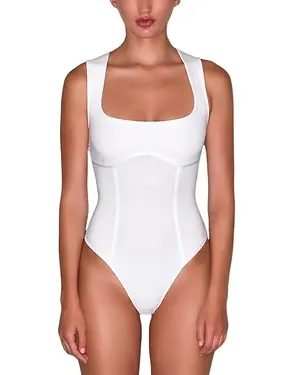 FLEUR DU MAL Square Neck Bodysuit - Ivory