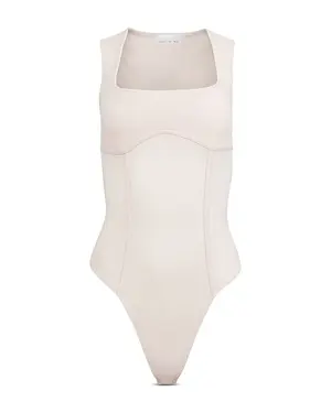 FLEUR DU MAL Square Neck Bodysuit - Tahini