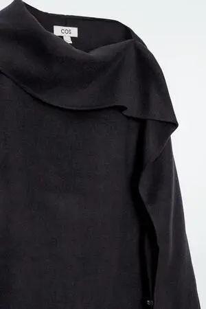 Cos Asymmetric Double-faced Wool Top