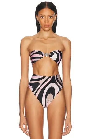 Emilio Pucci Bikini Top - Nero & Nude