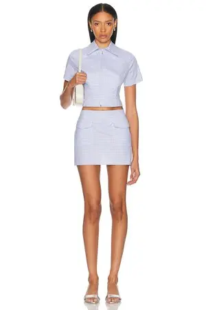 ALFIE Sulta Top - Blue Checkered