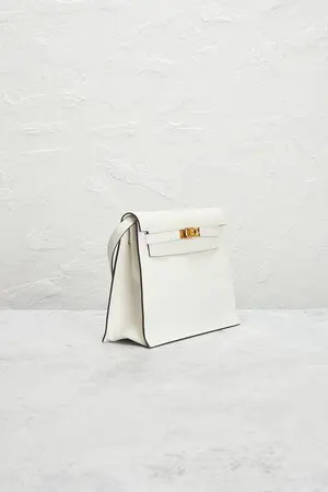 Hermès Evercolor Kelly Danse Shoulder Bag - Blanc