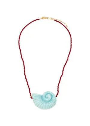 Anni Lu Nautilus Beaded 18kt Gold-plated Necklace