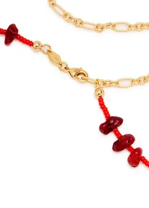 Anni Lu Reef Beaded 18kt Gold-plated Belt