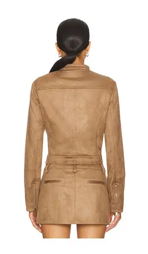 Lioness Bella Moto Jacket - Brown