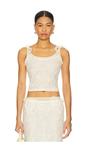 MARRKNULL Lace Layered Top