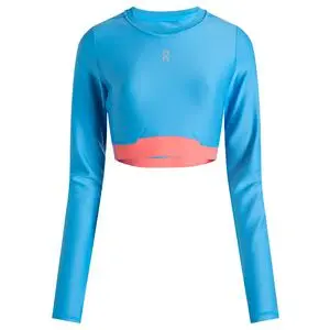 On Train Long Sleeve Cropped Top - Malibu