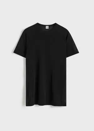 TOTEME Relaxed Fit Knit Tee - Black