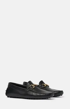 SCAROSSO Raphael Driving Loafers - Black - Calf
