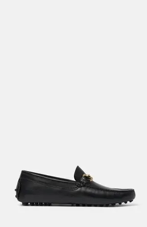 SCAROSSO Raphael Driving Loafers - Black - Calf