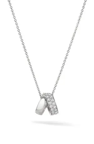 Hearts On Fire Inside/out Rondel Diamond Pendant Necklace - White Gold
