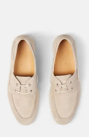 SCAROSSO Boat Shoes - Sand - Suede