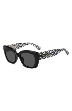 Kate Spade New York Rectangular Polarized Sunglasses - Black