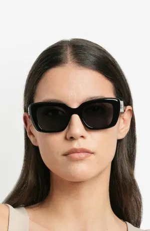 Kate Spade New York Rectangular Polarized Sunglasses - Black