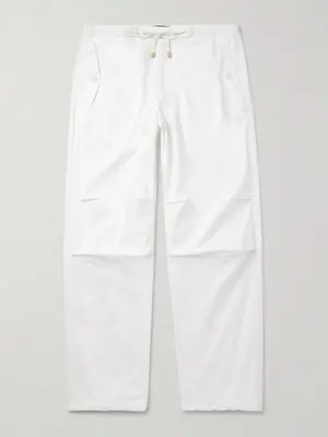 Ralph Lauren Purple Label Cotton-poplin Trousers - White