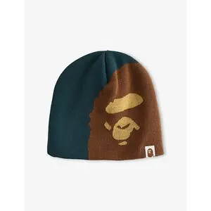 A BATHING APE Ape Head Knitted Beanie - Green