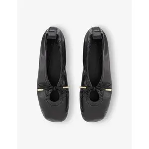 ALOHAS Rosalind Leather Ballet Flats - Black